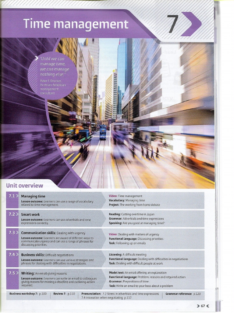 7 Business Partner B2, Unit 7 - Time Management | PDF