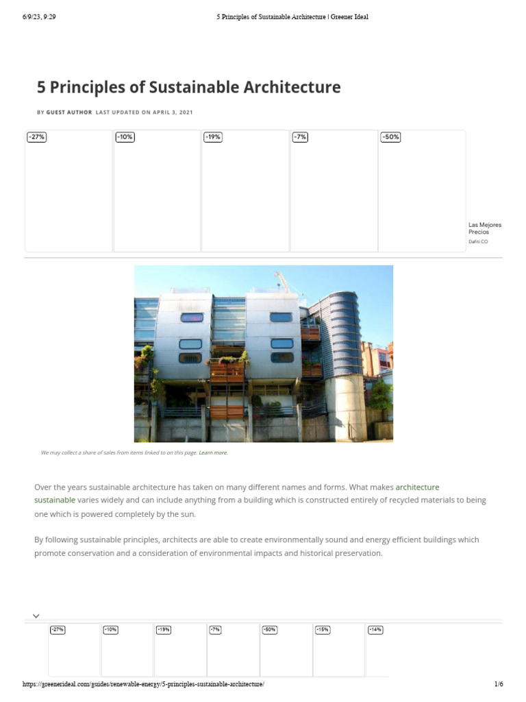 5 Principles of Sustainable Architecture - Greener Ideal | PDF ...