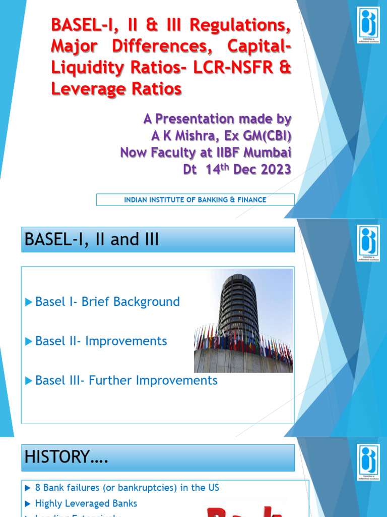 1.overview of Basel-I, II III Guidelines | PDF | Financial Risk | Basel Iii