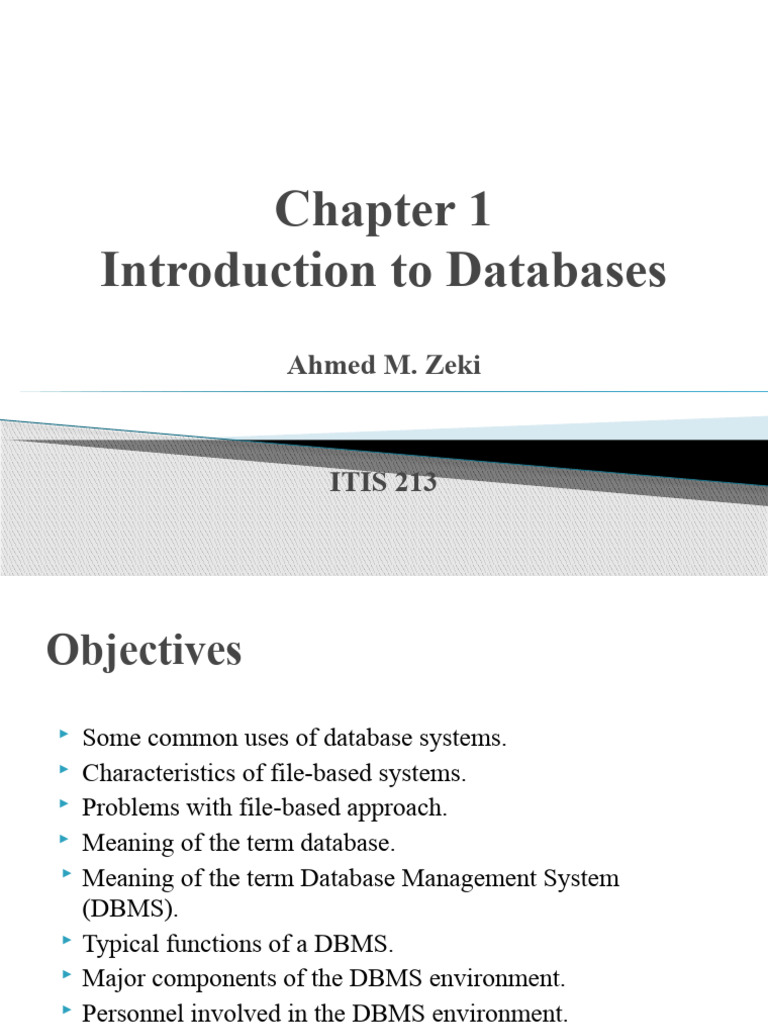 Chapter (1) - Introduction | PDF | Databases | Information Technology ...
