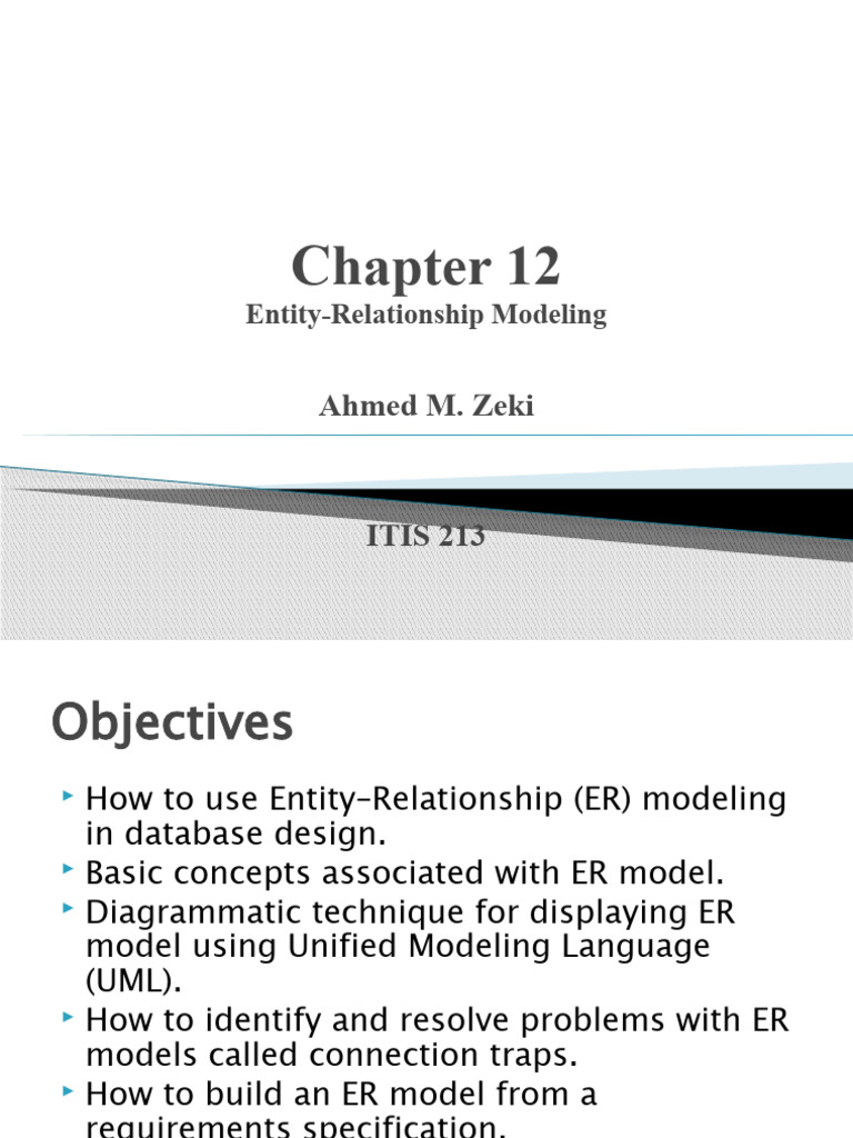 Chapter (12) - Entity Relationship | PDF | Conceptual Model | Unified ...