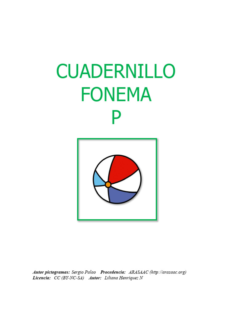 Cuadernillo - Fonema - P | PDF