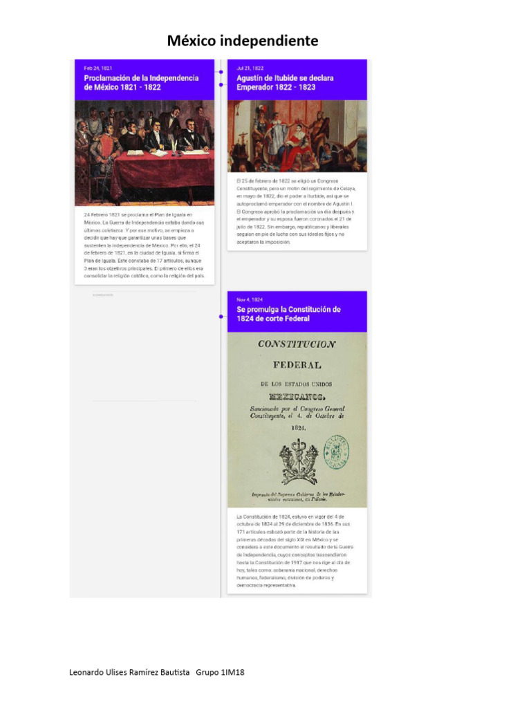 Historia de México Independiente | PDF