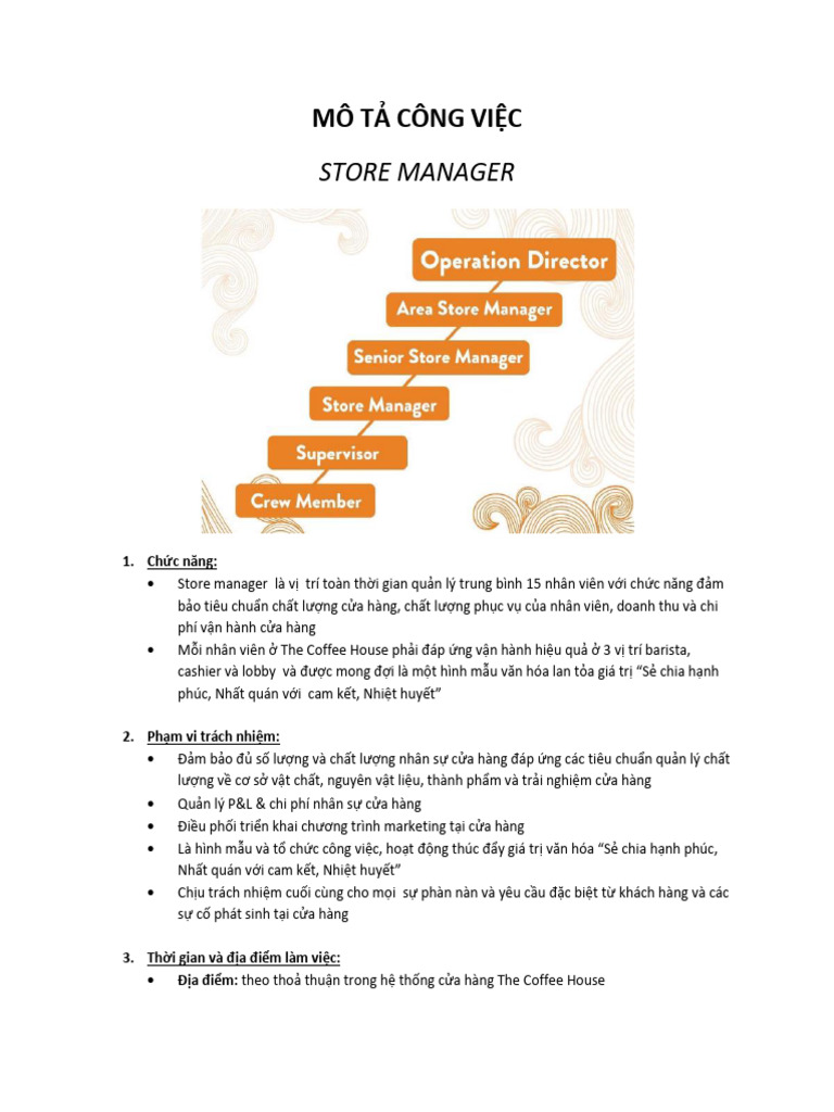 JD - Store Manager | PDF