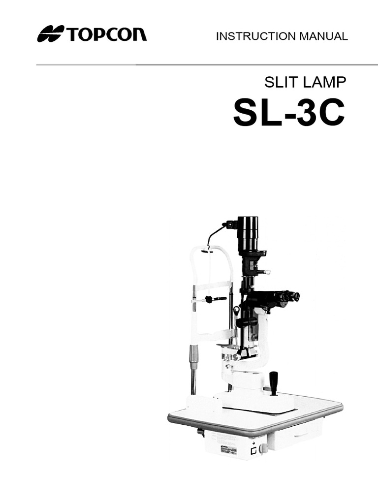 Slit Lamp: Instruction Manual | PDF | Electrical Connector | Screw