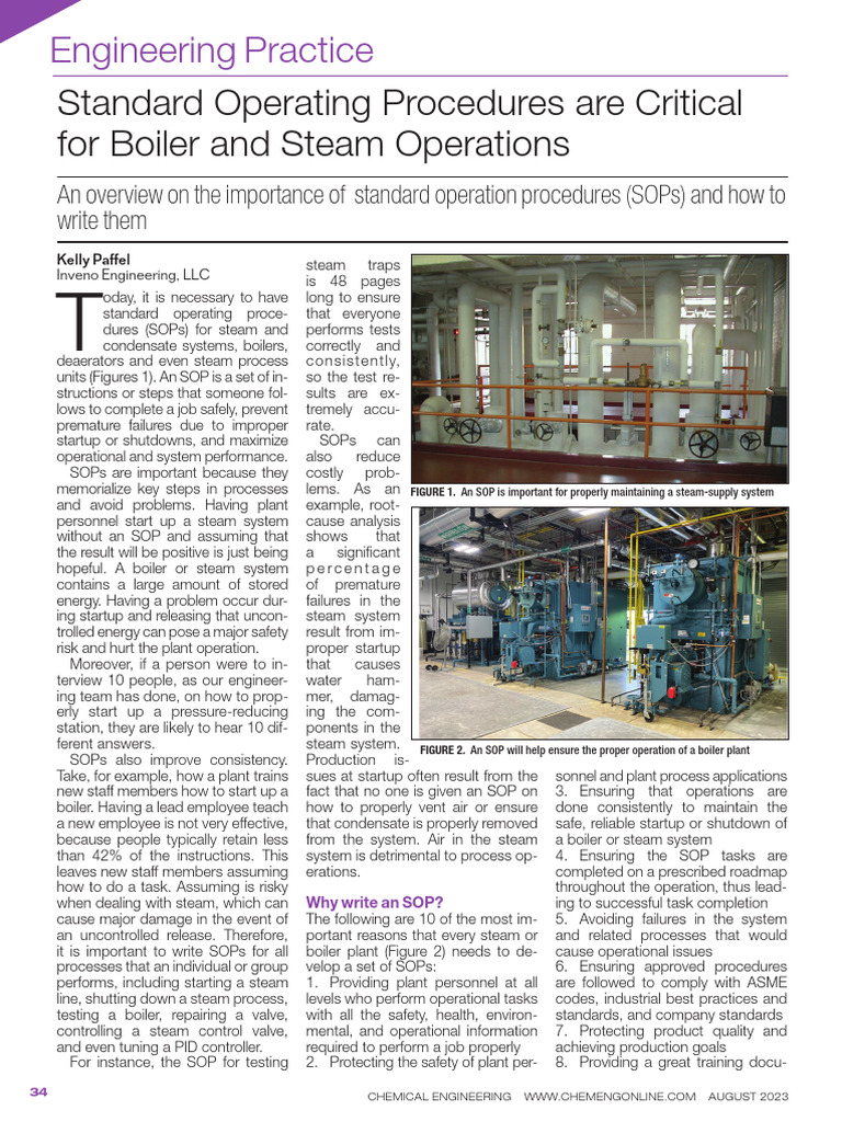 Standard-Operating-Procedures-are-Critical | PDF | Boiler | Steam