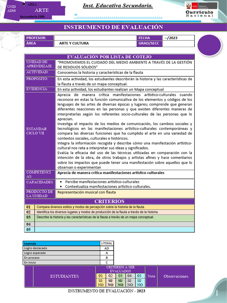 3° 4° LC ACT 02-AYC-U6 (2) | PDF | Evaluación | Cognición