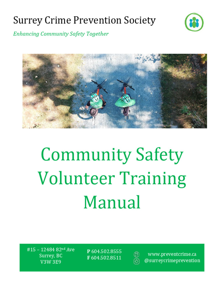 Community Safety Volunteer Manual | PDF | Mentorship | Police