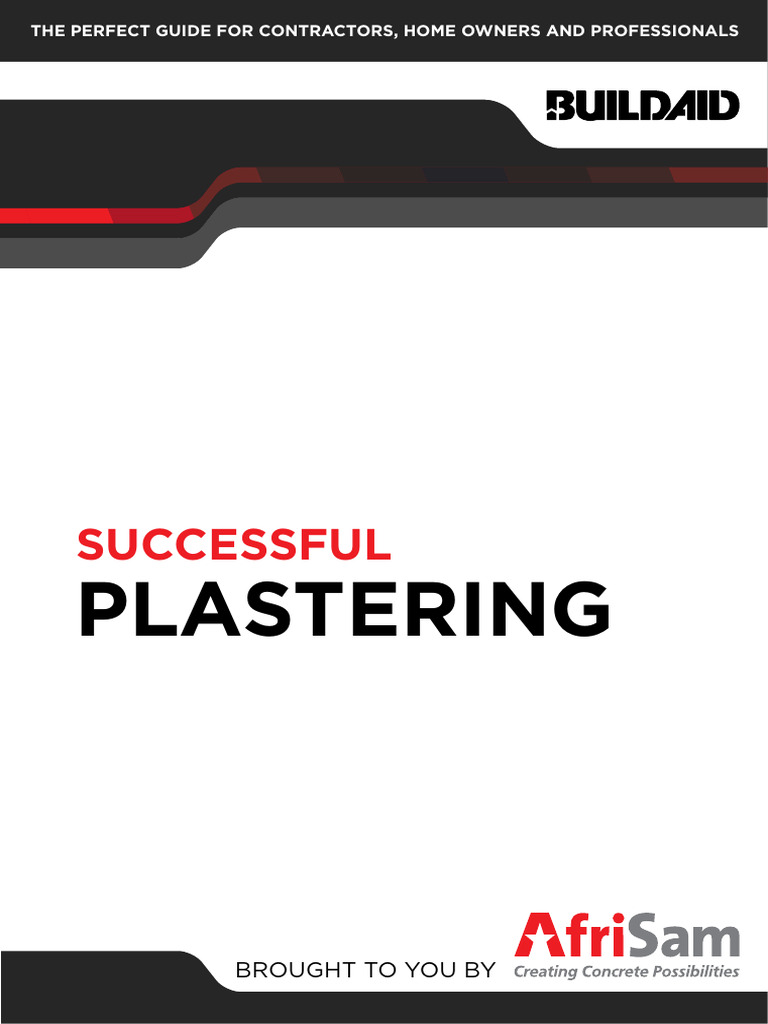 Plastering Guide for Builders | PDF | Plaster | Concrete