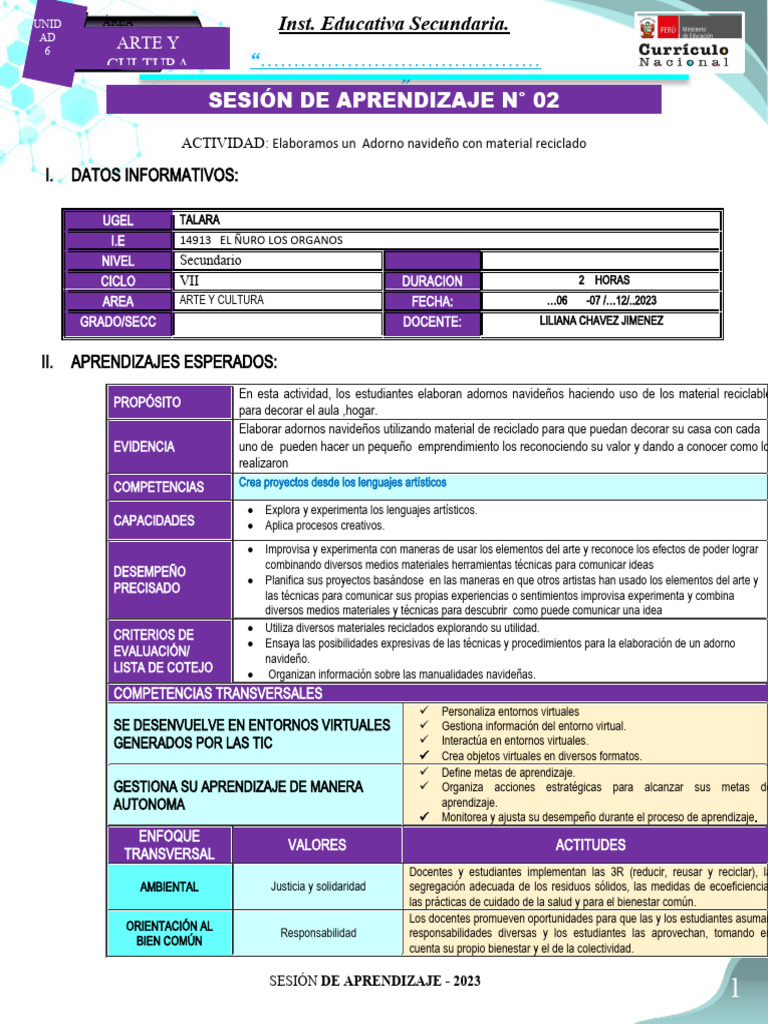5° Ses Act 03-Ayc-U6 | PDF | Aprendizaje | Evaluación