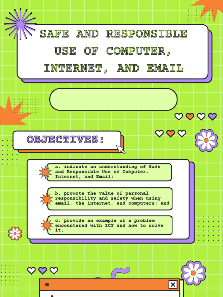 Safe and Responsible Use of Computer, Internet, and Email | PDF ...