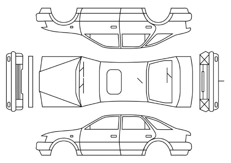 Car Template Without Wheels Paper Crafts | PDF