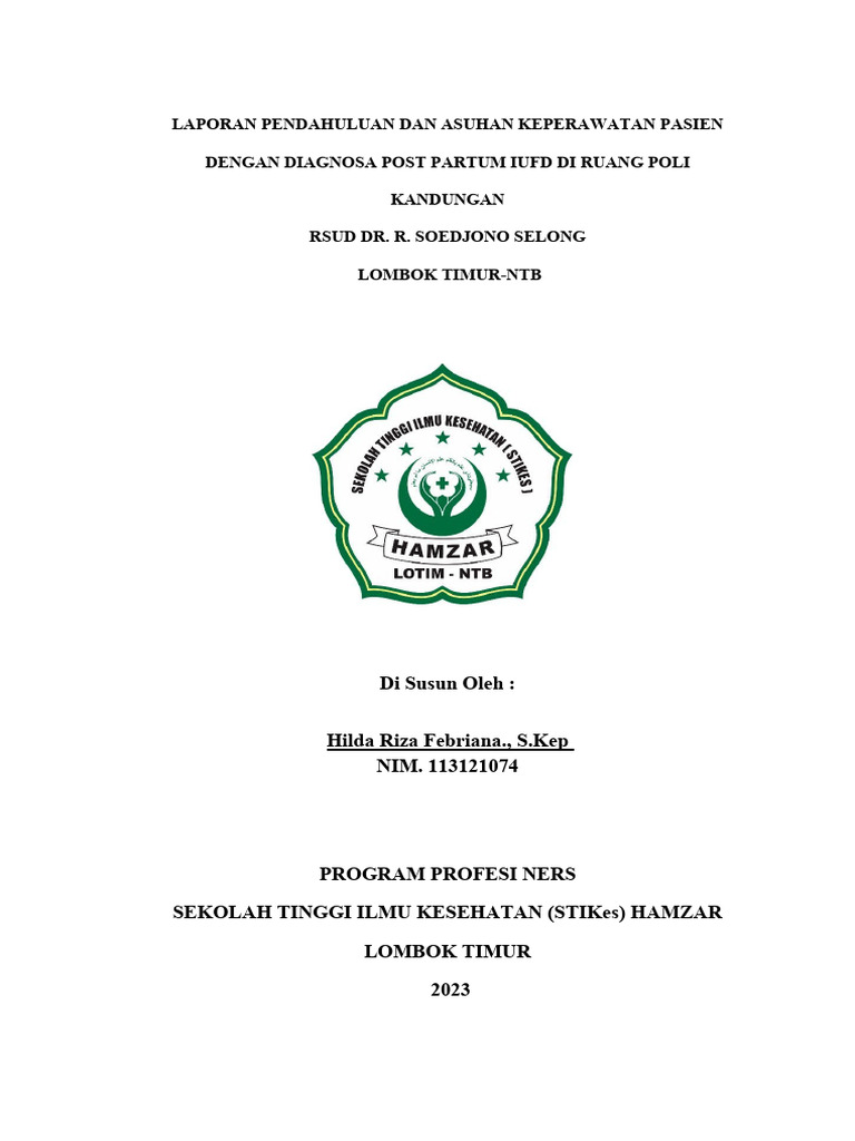 LP Post Partum Iufd Di Ruang Poli Kandungan Hilda | PDF