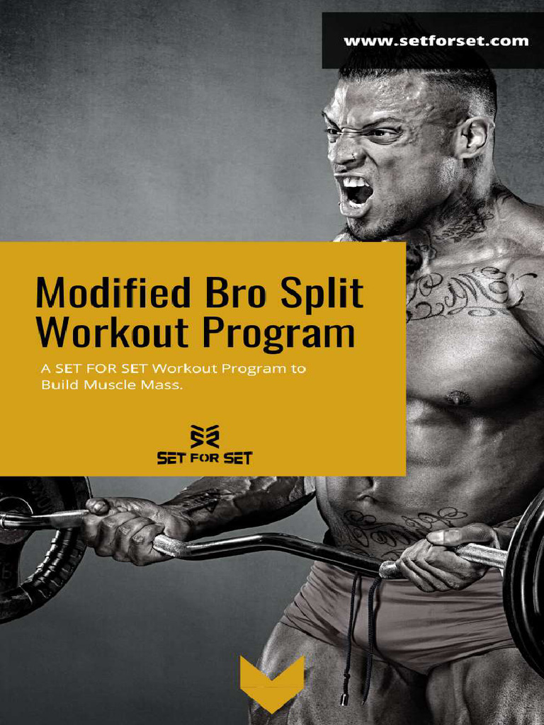 SFS Modified Bro Split Workout Program | PDF | Weight Training | Strength Training