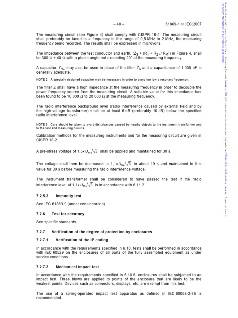 Clause 7.2.7. IP55 Test | PDF | Electromagnetic Interference | Capacitor