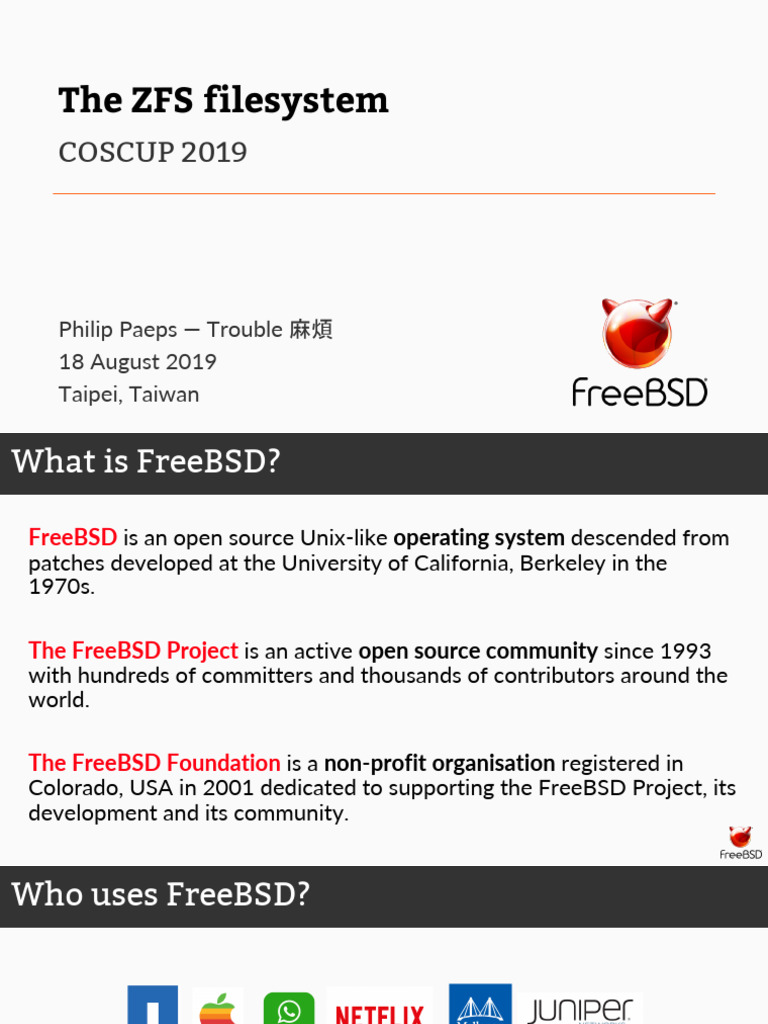 The ZFS Filesystem | PDF | Unix Variants | Free Software