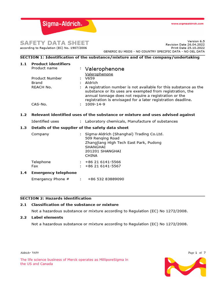 MSDS 1009 14 9 | PDF | Toxicity | Dangerous Goods