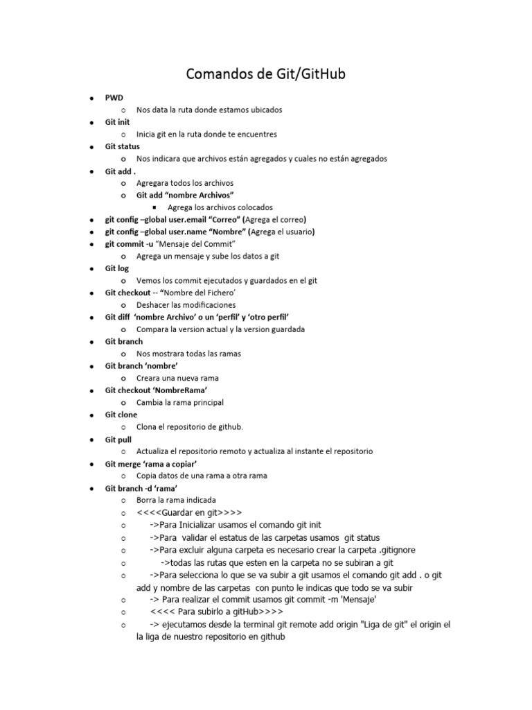 Comandos de Git | PDF