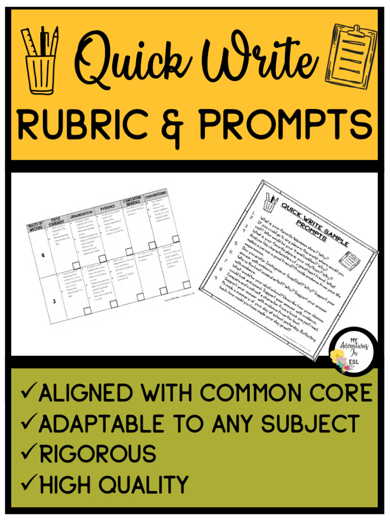 Quick Write: Rubric & Prompts | PDF | Copyright | Cognition