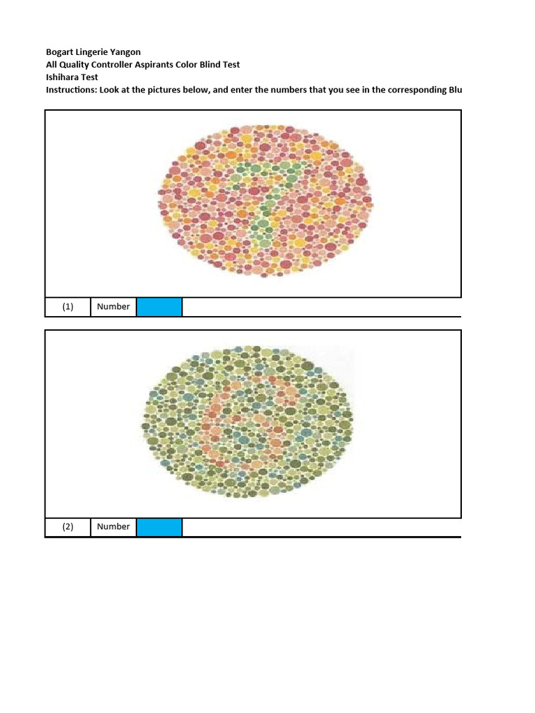 QC Aspirants ColorBlind Ishihara Test | PDF | Computer Graphics ...