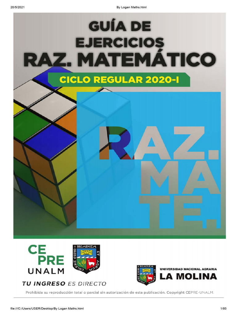 Guía de Ejercicios Raz Matemático | PDF | Computers