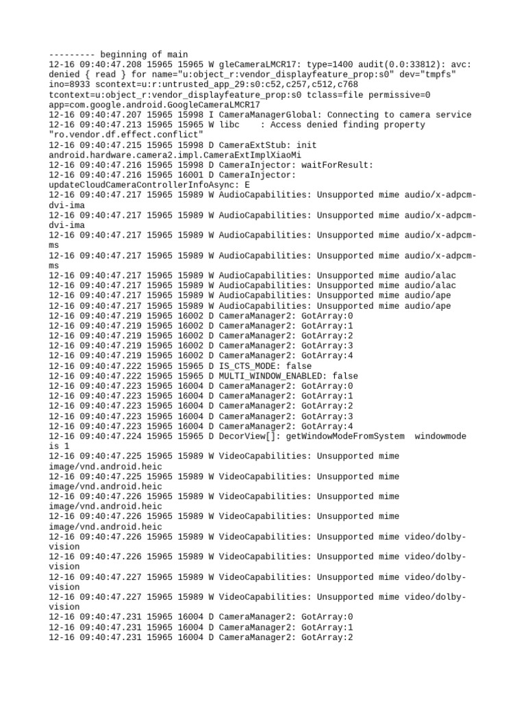 Logcat 1702734047164 | PDF | Codec | Data Compression