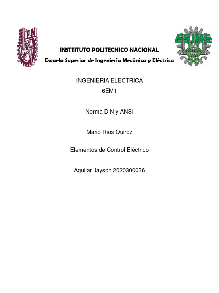 SIMBOLOGIA DIN y ANSI | PDF | Corriente eléctrica | Transformador