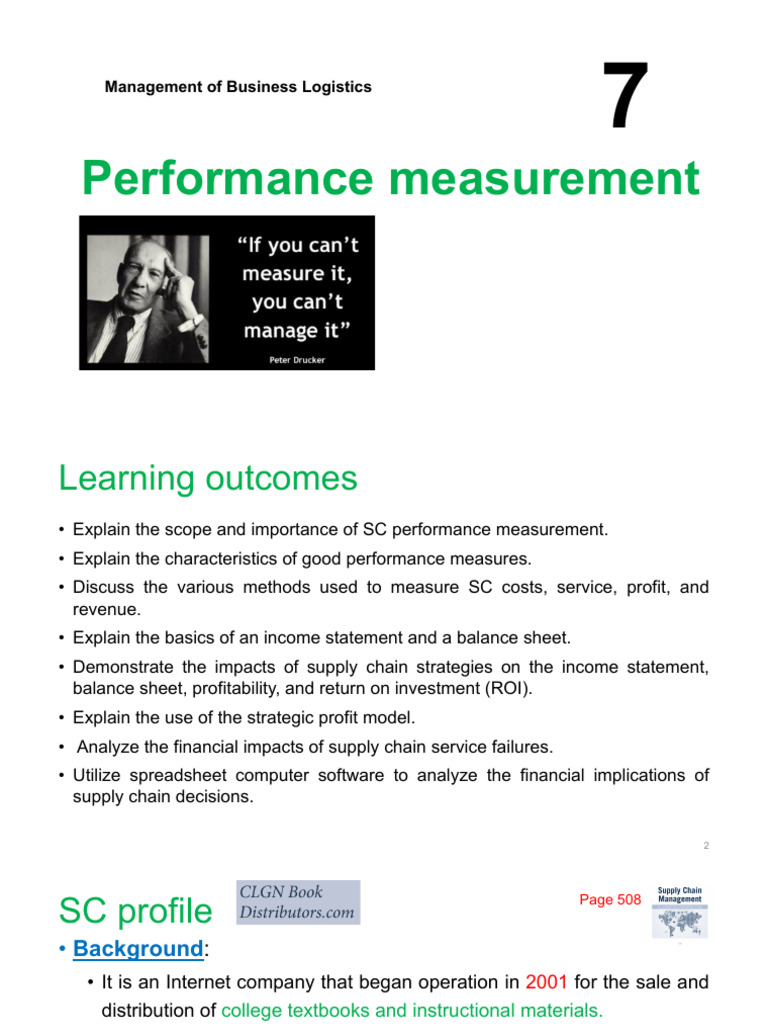 7.management of Business Logistics - Performance Measurement (Lectures ...
