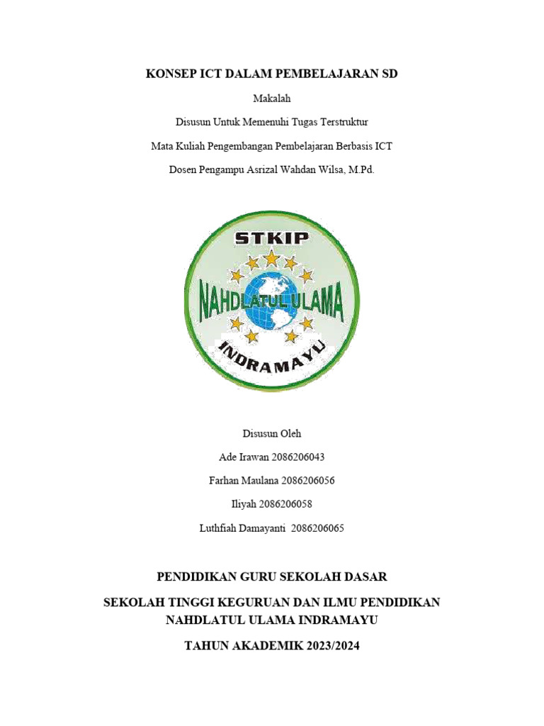 K.2 Konsep Ict Dalam Pembelajaran SD-1 | PDF | Seni | Komputer