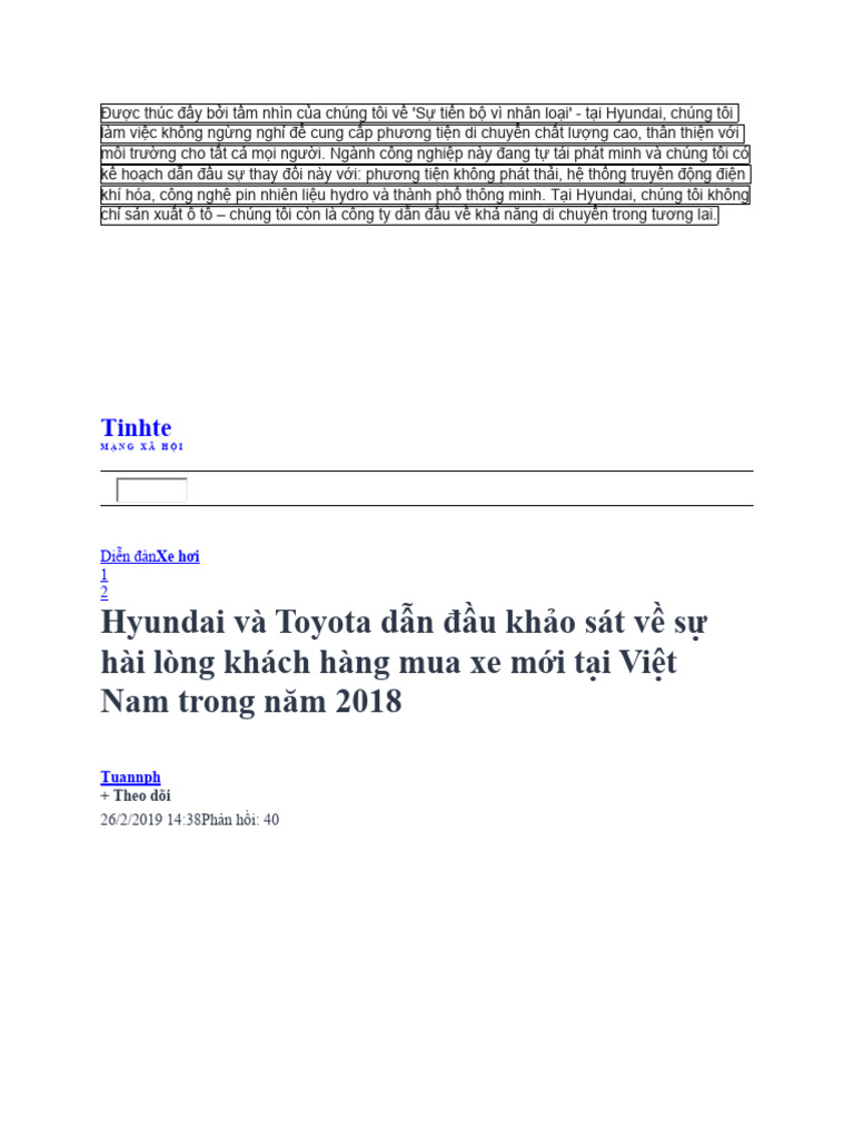 khảo sát hyundai | PDF