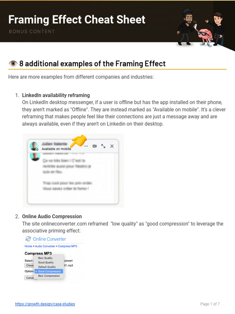 Framing Effect Examples and Guidelines | PDF | Framing (Social Sciences ...
