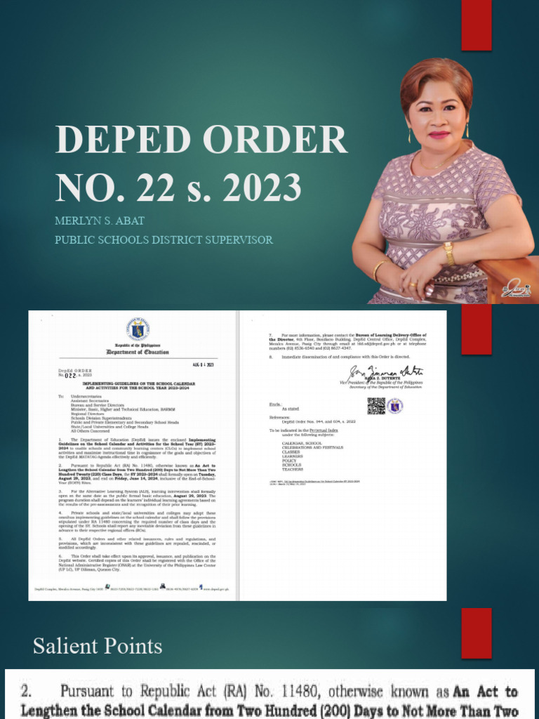 Deped Order 22 - Merlyn Abat | PDF