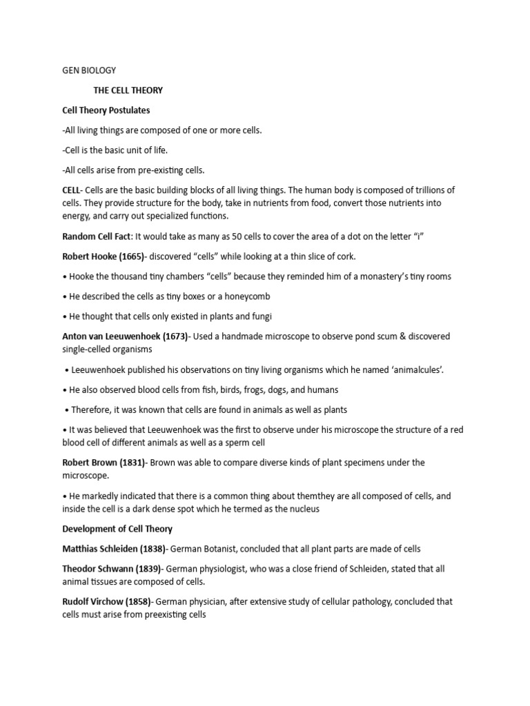 Gen Biology 1 | PDF | Tissue (Biology) | Epithelium