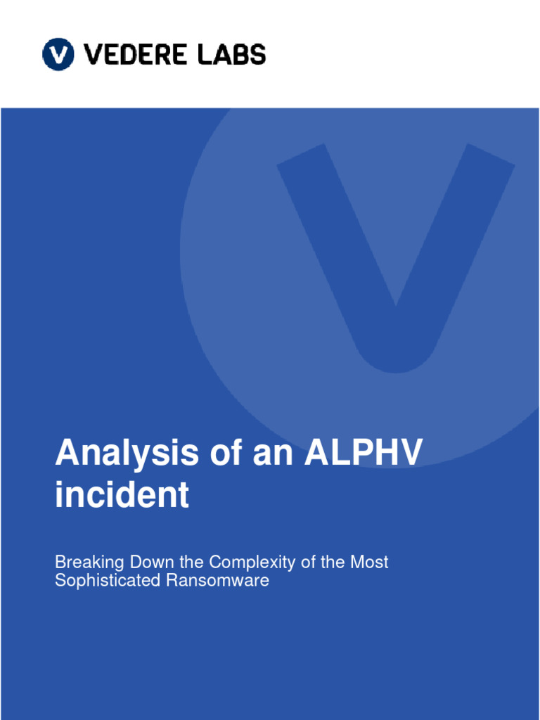 Analysis of An Alphv Incident | PDF | Ransomware | Port (Computer ...