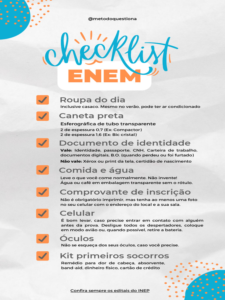 Checklist ENEM | PDF