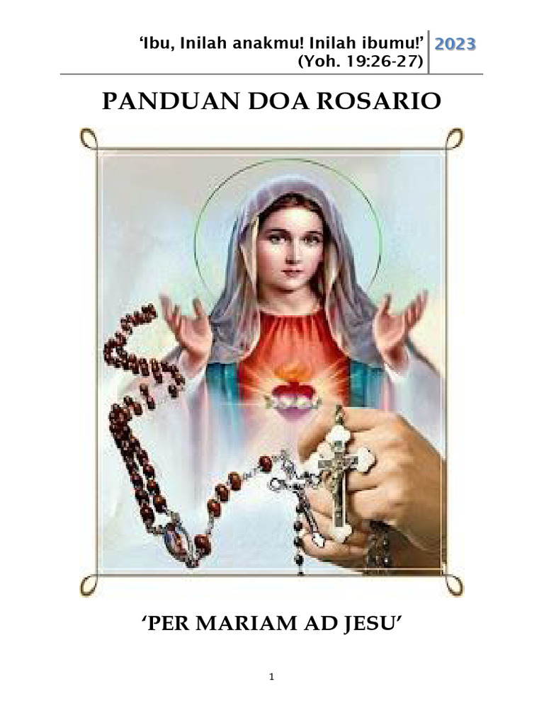 Panduan Doa Rosario Katolik Lengkap | PDF