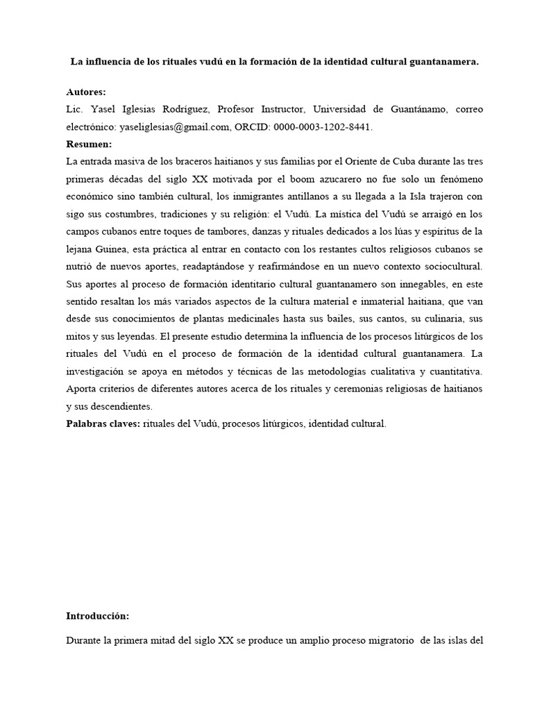 Ritualesvudu | PDF | Vudú haitiano | Rituales