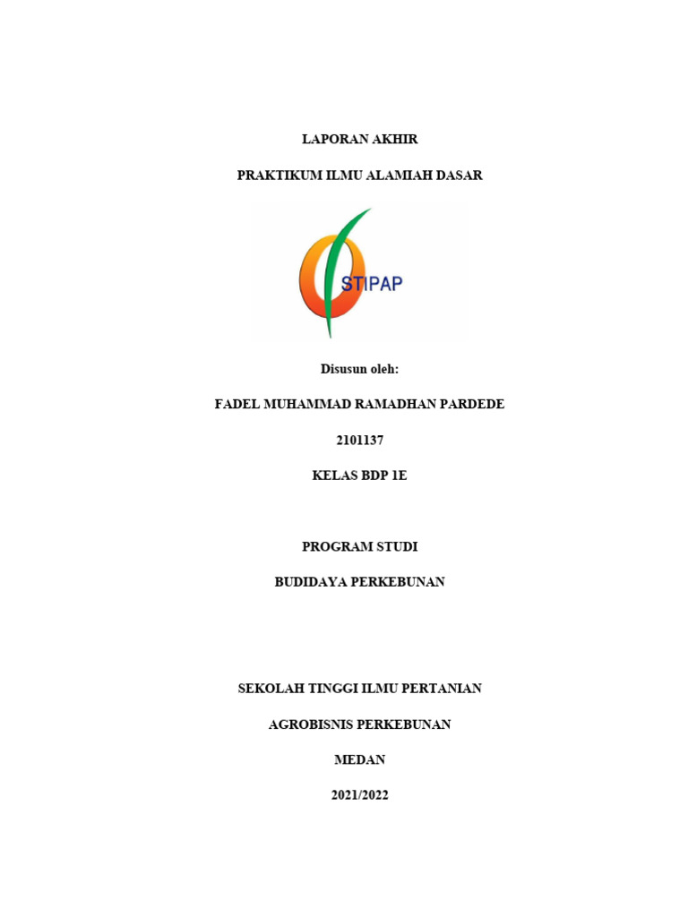Laporan Praktikum Ilmu Alamiah Dasar | PDF