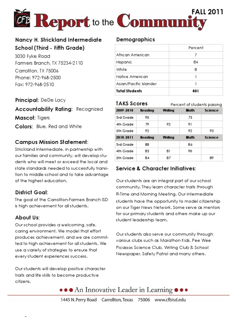 Report To The Community - McLaughlin-Strickland | PDF | Race And ...