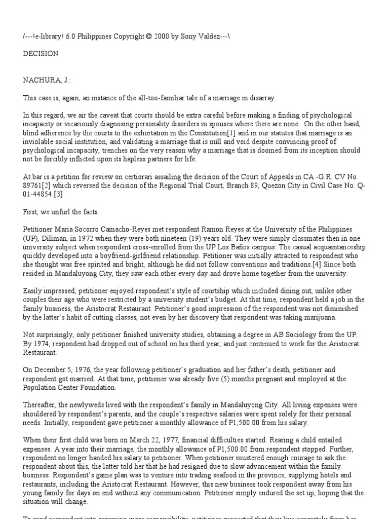 Psychological Incapacity Case | PDF | Antisocial Personality Disorder ...