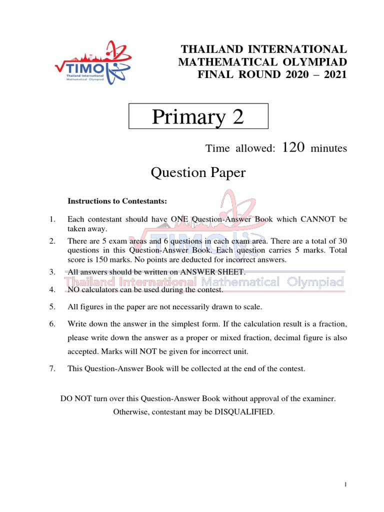 TIMO Final 2020-2021 P2 | PDF | Numbers | Polygon