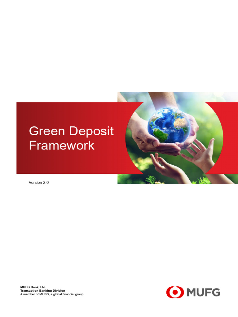 MUFG Green Deposit Framework Overview | PDF