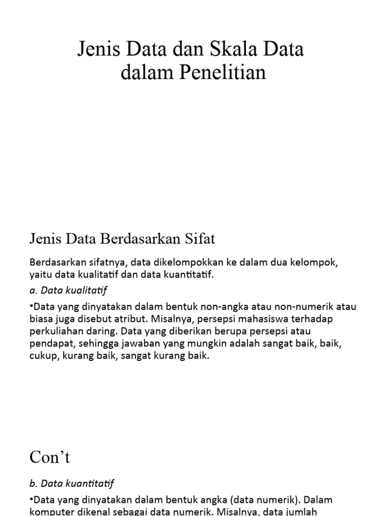 2.1 Jenis Data Dan Skala Data | PDF