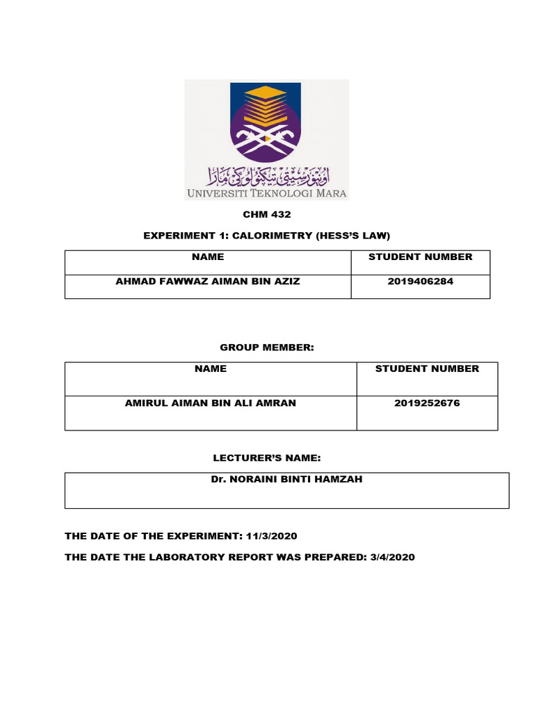 EXPERIMENT 1 Report | PDF