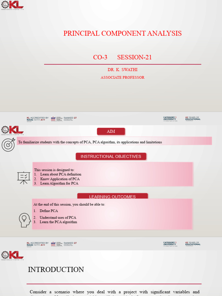 ML Co3 Session 21 Pca | PDF | Principal Component Analysis | Applied Mathematics