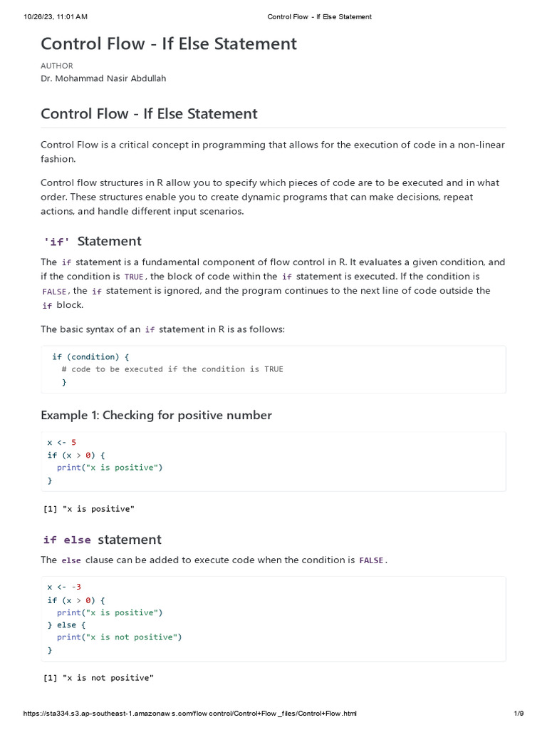 Control Flow - If Else Statement | PDF | Control Flow | Software ... Control Flow - If Else Statement | PDF | Control Flow | Software ...