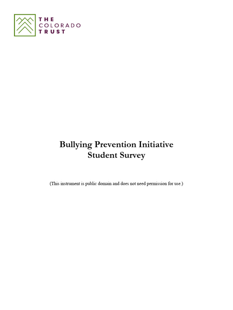 BPI_Student_Survey | PDF | Text Messaging | Bullying
