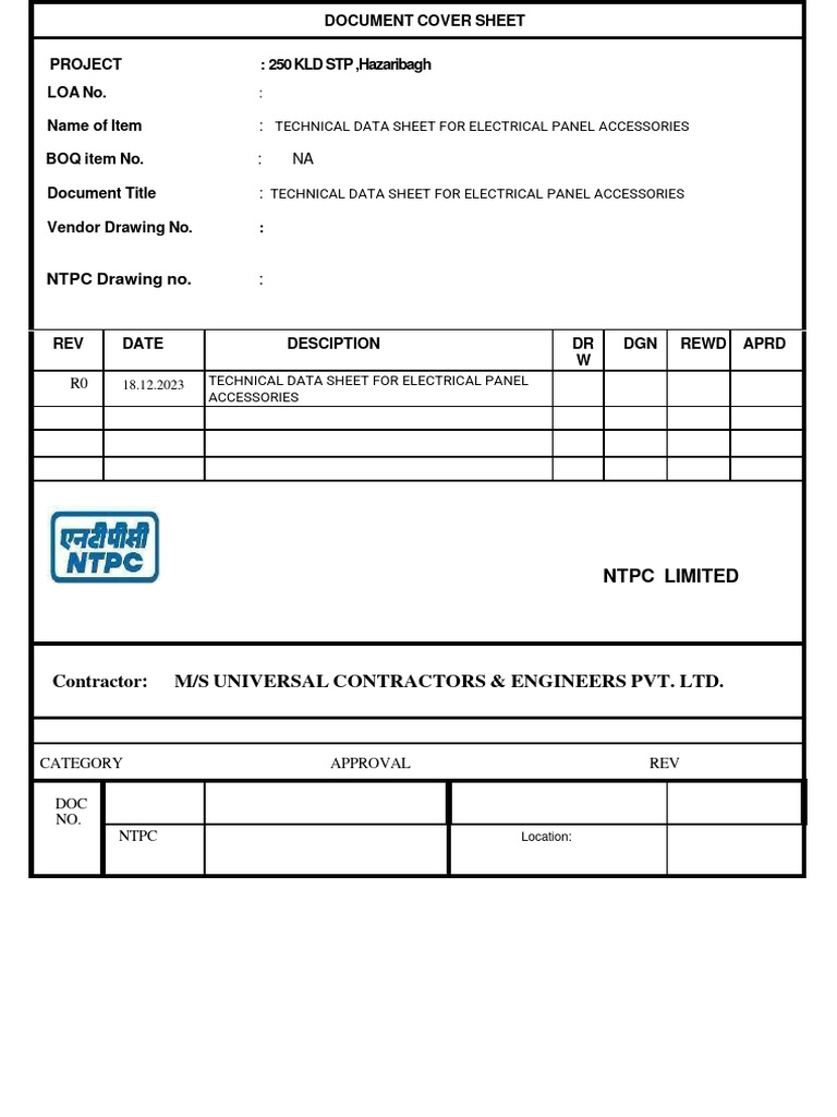 Electrical TDS | PDF