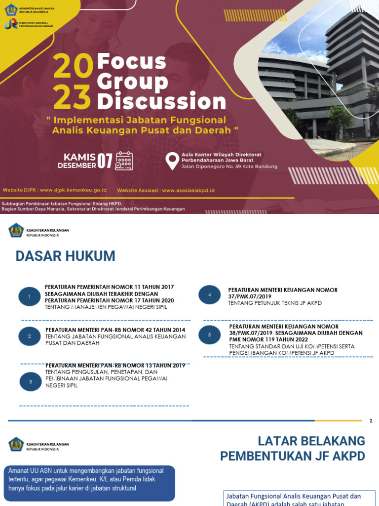 Bahan Paparan FGD Implementasi JF AKPD Des | PDF