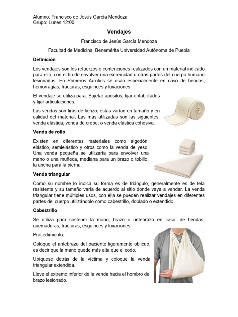 Vendajes | PDF | Sistema musculoesquelético | Anatomía humana